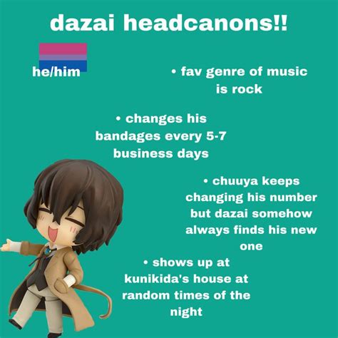 Discover Dazai Headcanons