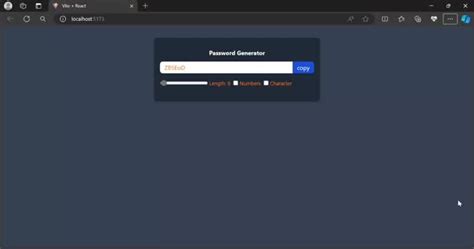 Launching React Password Generator With Vite React And Tailwind Harsh Pawar Posted On The