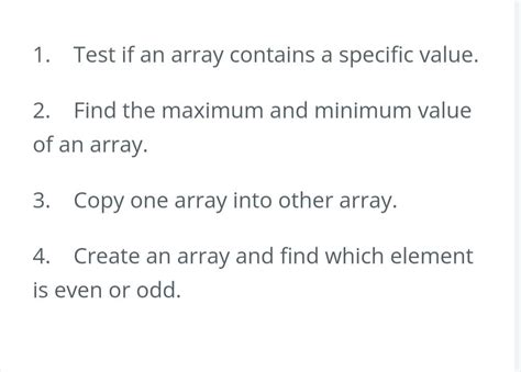 Solved Test If An Array Contains A Specific Value Chegg