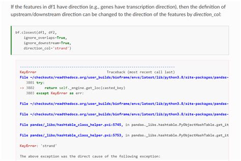 readthedocs error for closest direction col strand · issue 138