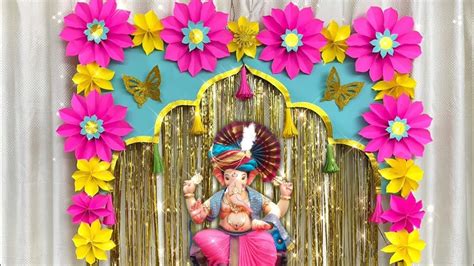 Paper Decoration Ideas For Ganesh Chaturthi Ganpati At Home You
