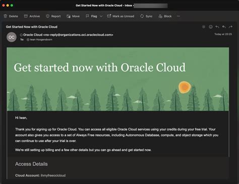 get started with oci and oci console using a free account