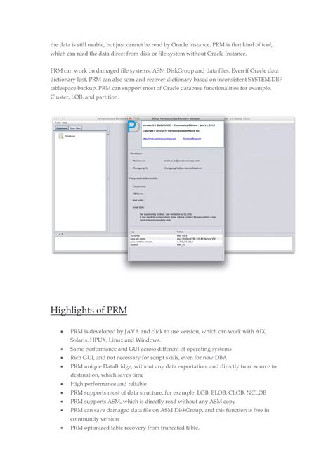 Prm Dul Is An Oracle Database Recovery Tool Database Pdf