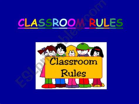 Esl English Powerpoints Classroom Rules