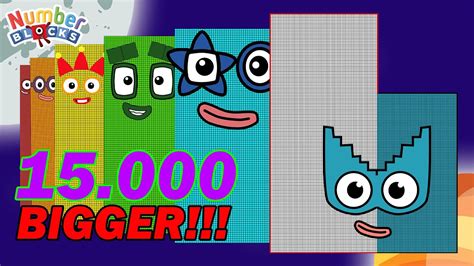 Numberblocks Comparison 1000 2000 3000 15000 Standing Tall Numberblocks