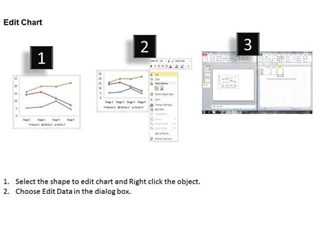 Four Stages Line Graph Data Driven Powerpoint Diagram Templates