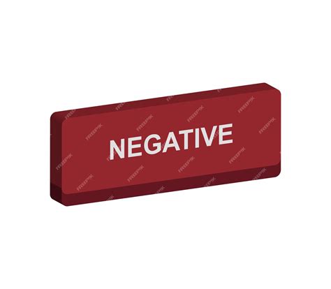 Premium Vector Negative Button