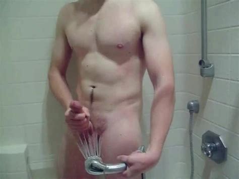 Penis Pleasure With The Shower Nozzle