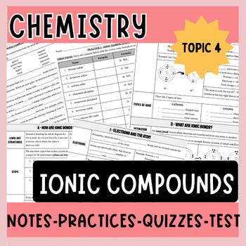 Ionic Compounds Unit Curriculum Topic Number By Steph Does Science