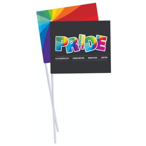 Fun Hand Waving Flags A4 Size Printed Full Colour The Branded Company