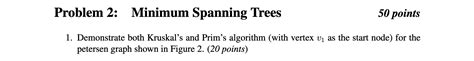 solved problem 2 minimum spanning trees 50 points 1