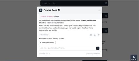 ridwanul hossine on linkedin just found that prisma docs support ai i