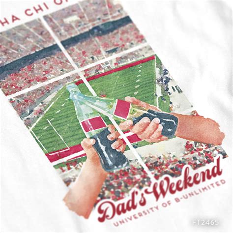 Alpha Chi Omega Dads Day Weekend T Shirt Design B Unlimited Custom