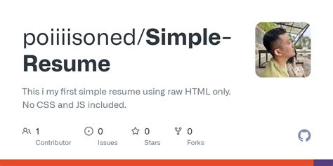 Github Poiiiisoned Simple Resume This I My First Simple Resume Using