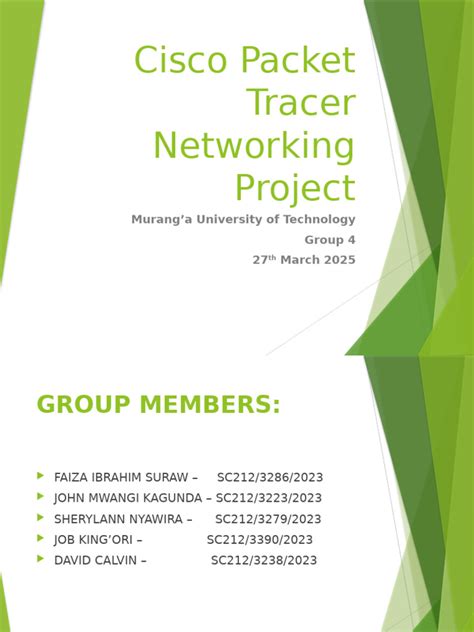 Cisco Packet Tracer Presentation Pdf Computer Network Local Area Network