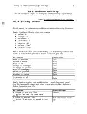 Lab 3 Student 2 Doc Starting Out With Programming Logic And Design 1