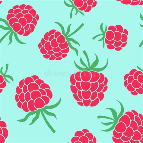Raspberry Seamless Pattern For Your Design Stock Vector Illustration Of Backdrop Fruit