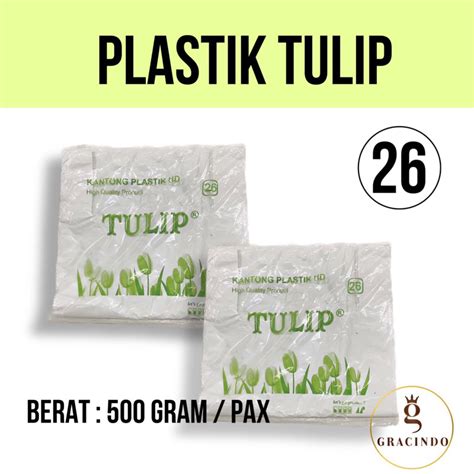 Jual Keresek Tulip 26 Putih 1 Pak 500g 500gram Kresek Hd Plastik Hd