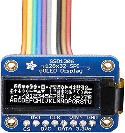 Adafruit 661 Monochrome 128×32 Spi Oled Graphics Display Blue Bigamart