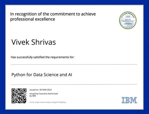 Vivek Shrivas On Linkedin Python Aiml Datascience Certification