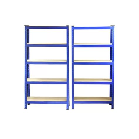 2x T Rax Heavy Duty Shelving Units Blue 75cm W 30cm D Pure Garden