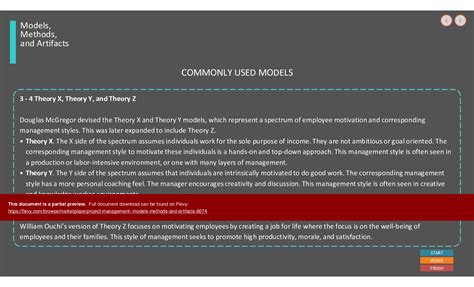 project management models methods and artifacts ppt slide deck