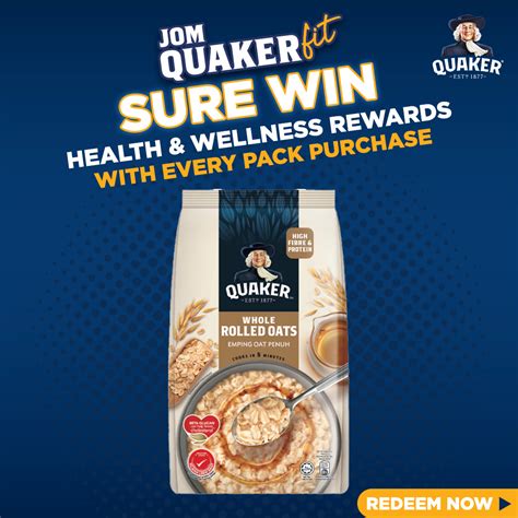Quaker Whole Rolled Oats 800g Shopee Malaysia