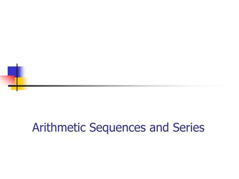 PPT Arithmetic Sequences And Series PowerPoint Presentation Free