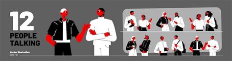 Ensemble De Personnages Masculins Et Féminins Parlants Vecteur Gratuite