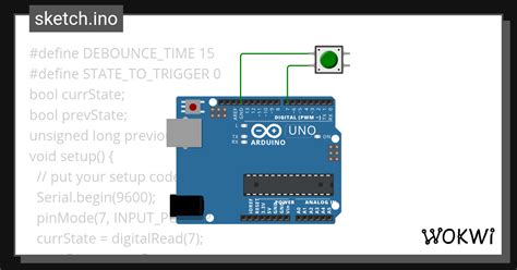 Debounce Using Millis Wokwi ESP STM Arduino Simulator