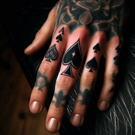 Playing Card Tattoos On Fingers