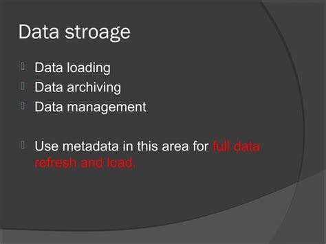 Metadata In Data Warehouse
