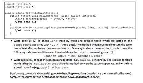 Solved Import Java Io Import Java Util Public Class Copy