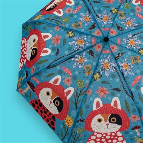Yayoi Kusameow Calico Cat Umbrella Naked Decor