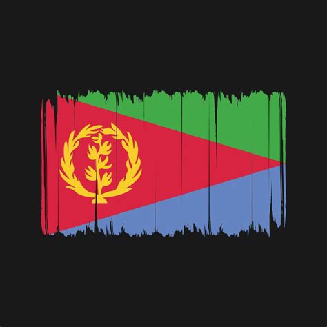 Eritrea Flag Brush Strokes National Flag 11080293 Vector Art At Vecteezy