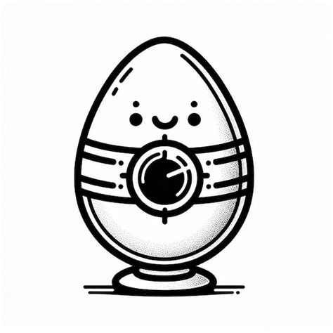 달 타이머 백색 배경에 있는 실루 라인 아트 터 일러스트레이션 프리미엄 Ai 생성 벡터