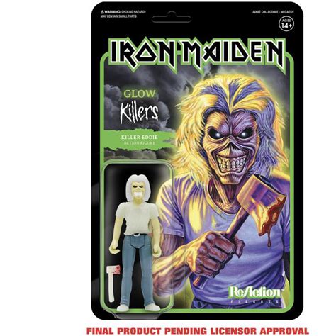 Iron Maiden Killers Killer Eddie Glow In The Dark 3 34 Inch Reaction