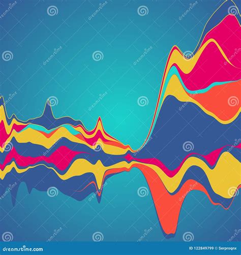Big Data Visualization Streamgraph Futuristic Infographic Stock