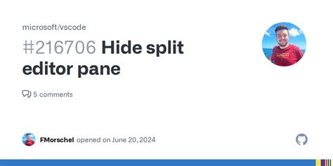 Hide Split Editor Pane Issue Microsoft Vscode GitHub