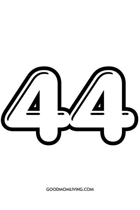 Bubble Number 44 Free Printable Bubble Letter Bubble Number 44 Free Printable Bubble Letter