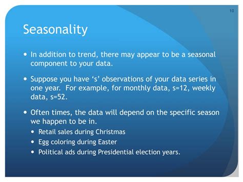 Ppt Lecture Topic Forecasting Trend And Seasonality Powerpoint