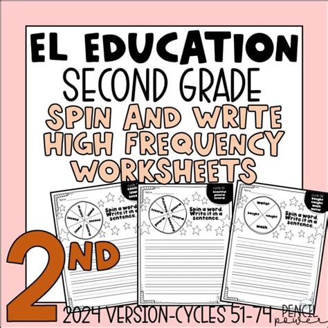 El Education Skills Block 2024 Hfw Spin And Write Worksheets 2nd Grade