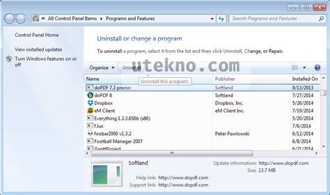 Cara Uninstall Program Di Windows Utekno