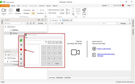 Recording Tests In Test Studio Progress Test Studio