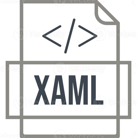 Xaml File Icon Thick Outline Sharp Corners Design Element 57912308 Png