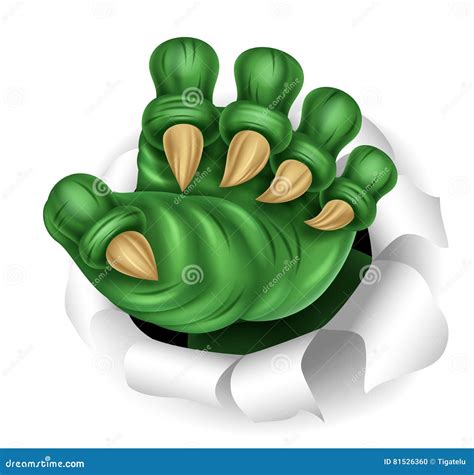 Man Ripping Green Christmas Paper Background Cartoon Vector