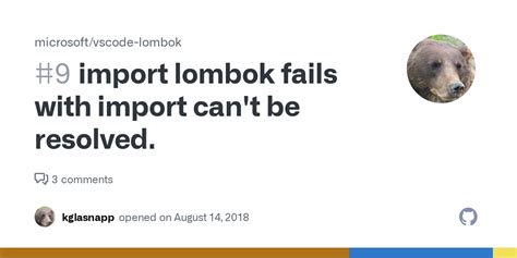 Import Lombok Fails With Import Can T Be Resolved Issue 9