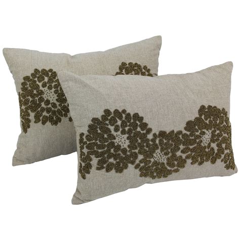 Blazing Needles Floral Throw Pillow Wayfair