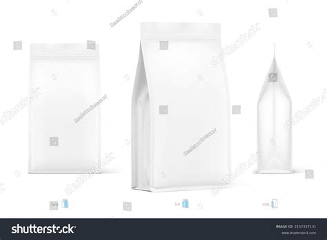Vertical Bag Mockup Vector Illustration Front Stock Vector Royalty