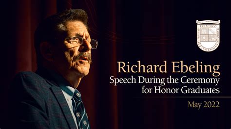 Richard Ebeling Speech During The Ceremony For Honor Graduates New Media New Media